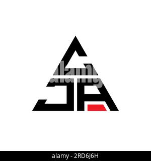 CJA triangle letter logo design with triangle shape. CJA triangle logo ...