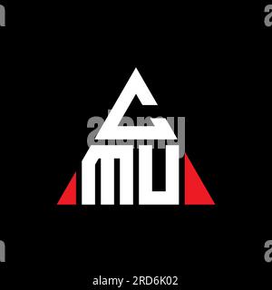 CMU triangle letter logo design with triangle shape. CMU triangle logo ...