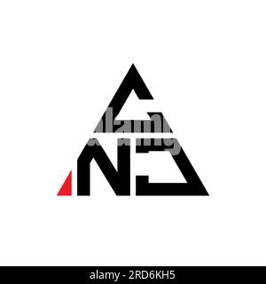 CNJ triangle letter logo design with triangle shape. CNJ triangle logo ...