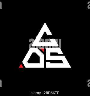COS triangle letter logo design with triangle shape. COS triangle logo ...