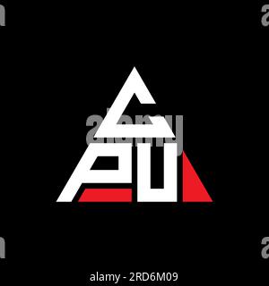 CPU letter logo design with polygon shape. CPU polygon and cube shape ...