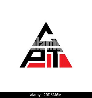 CPT triangle letter logo design with triangle shape. CPT triangle logo ...