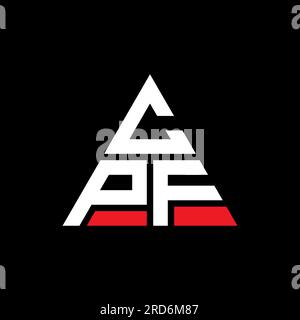 CPF triangle letter logo design with triangle shape. CPF triangle logo ...