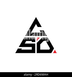 CSO triangle letter logo design with triangle shape. CSO triangle logo ...