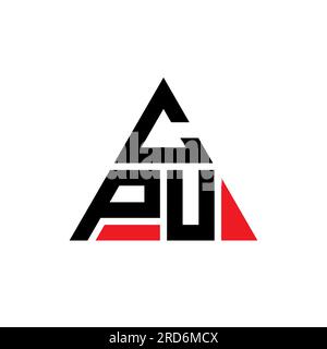 CPU letter logo design with polygon shape. CPU polygon and cube shape ...