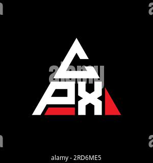 CPX triangle letter logo design with triangle shape. CPX triangle logo ...
