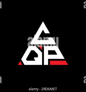 CQP triangle letter logo design with triangle shape. CQP triangle logo ...