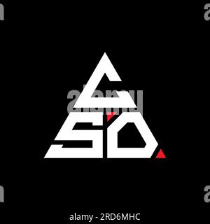 CSO triangle letter logo design with triangle shape. CSO triangle logo ...