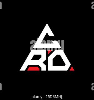 CRO triangle letter logo design with triangle shape. CRO triangle logo ...