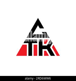 CTK triangle letter logo design with triangle shape. CTK triangle logo ...