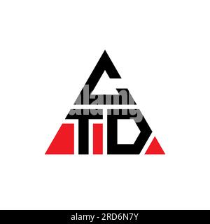 CTD triangle letter logo design with triangle shape. CTD triangle logo ...