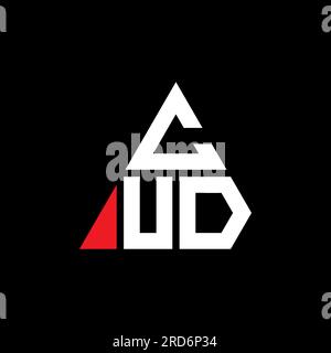 CUD triangle letter logo design with triangle shape. CUD triangle logo ...