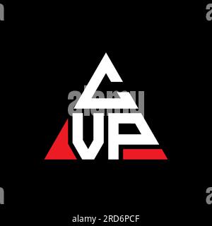 CVP triangle letter logo design with triangle shape. CVP triangle logo ...