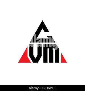 CVM triangle letter logo design with triangle shape. CVM triangle logo ...