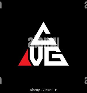 CVG triangle letter logo design with triangle shape. CVG triangle logo ...