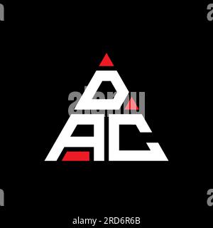 DAC triangle letter logo design with triangle shape. DAC triangle logo ...
