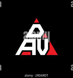DAV triangle letter logo design with triangle shape. DAV triangle logo ...