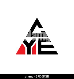 CYE triangle letter logo design with triangle shape. CYE triangle logo ...