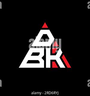 DBK triangle letter logo design with triangle shape. DBK triangle logo ...