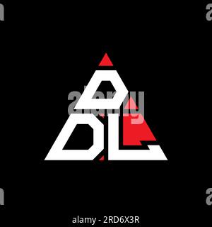 DDL triangle letter logo design with triangle shape. DDL triangle logo ...