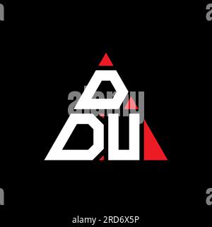 DDU triangle letter logo design with triangle shape. DDU triangle logo ...