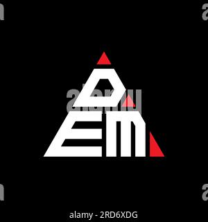 DEM triangle letter logo design with triangle shape. DEM triangle logo ...