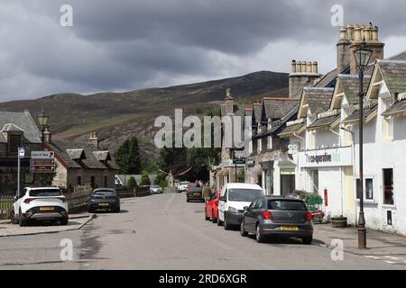 Braemar street scene including Braemar Co-op Scotland July 2023 Stock ...