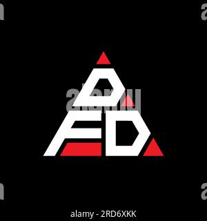 DFD triangle letter logo design with triangle shape. DFD triangle logo ...