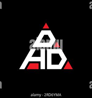 DHD triangle letter logo design with triangle shape. DHD triangle logo ...