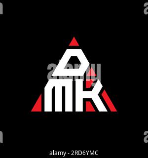 DMK triangle letter logo design with triangle shape. DMK triangle logo ...