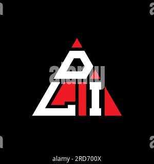 DLI triangle letter logo design with triangle shape. DLI triangle logo ...