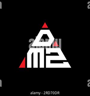 DMZ triangle letter logo design with triangle shape. DMZ triangle logo ...