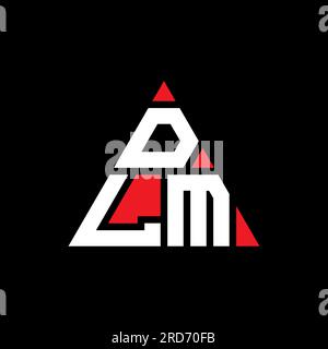 DLM triangle letter logo design with triangle shape. DLM triangle logo ...