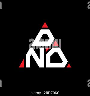 DNO triangle letter logo design with triangle shape. DNO triangle logo ...