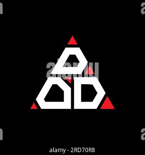 DOD triangle letter logo design with triangle shape. DOD triangle logo ...