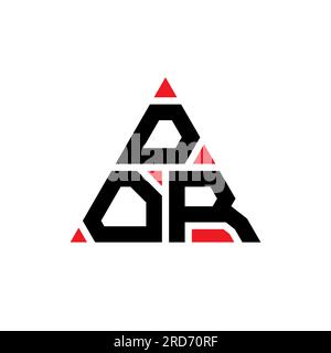 DOR triangle letter logo design with triangle shape. DOR triangle logo ...
