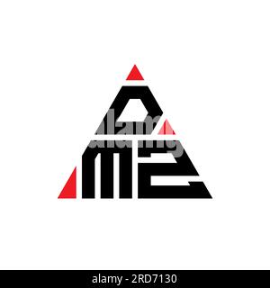 DMZ triangle letter logo design with triangle shape. DMZ triangle logo ...