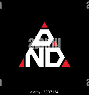 DND triangle letter logo design with triangle shape. DND triangle logo ...