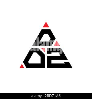 DOZ triangle letter logo design with triangle shape. DOZ triangle logo ...