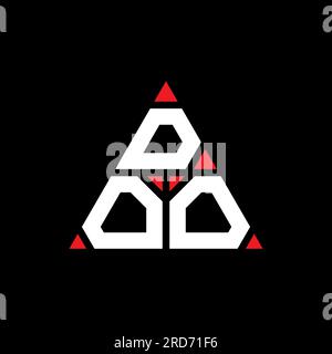 DOO triangle letter logo design with triangle shape. DOO triangle logo ...