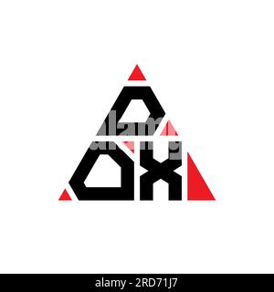 DOX triangle letter logo design with triangle shape. DOX triangle logo ...