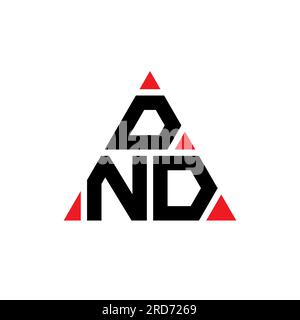 DND triangle letter logo design with triangle shape. DND triangle logo ...