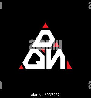 DQN triangle letter logo design with triangle shape. DQN triangle logo ...