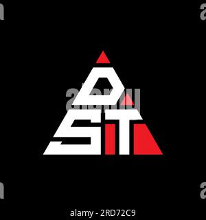 DST triangle letter logo design with triangle shape. DST triangle logo ...