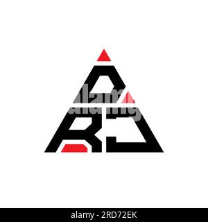 DRJ triangle letter logo design with triangle shape. DRJ triangle logo ...