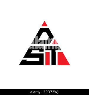 DST triangle letter logo design with triangle shape. DST triangle logo ...