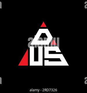 DUS triangle letter logo design with triangle shape. DUS triangle logo ...