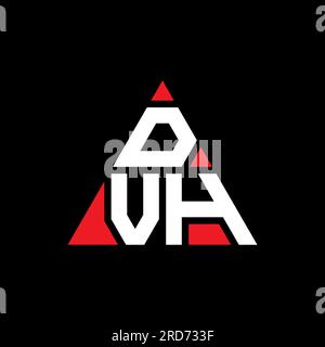 DVH triangle letter logo design with triangle shape. DVH triangle logo ...