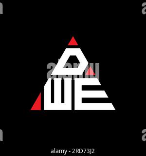 DWE triangle letter logo design with triangle shape. DWE triangle logo ...