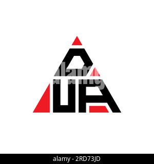 DUA triangle letter logo design with triangle shape. DUA triangle logo ...